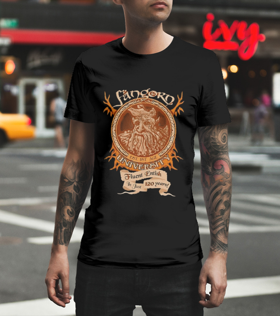Fangorn University Est 1st Age Fluent Entish 120 Years Tree T-Shirt