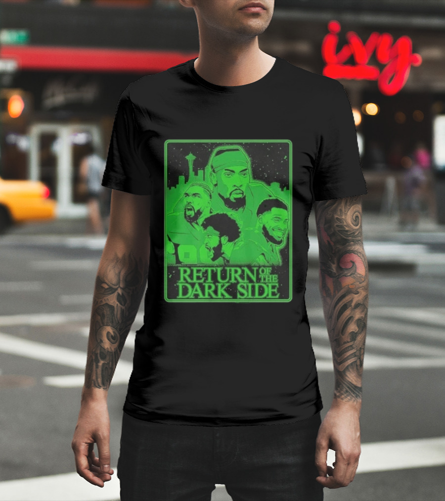 Seattle Seahawks Return Of The Dark Side Skyline Players Green Sports T-Shirt