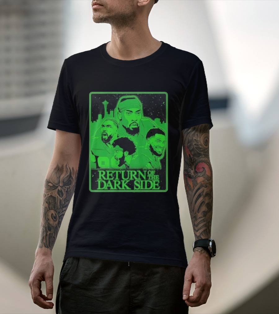 Seattle Seahawks Return Of The Dark Side Skyline Players Green Sports T-Shirt