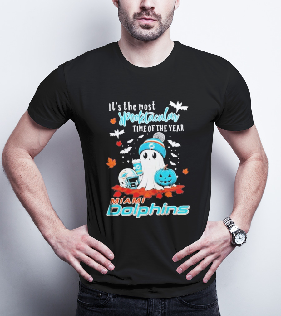 Miami Dolphins Halloween 2026 Most Spooktacular Time Of The Year T-Shirt