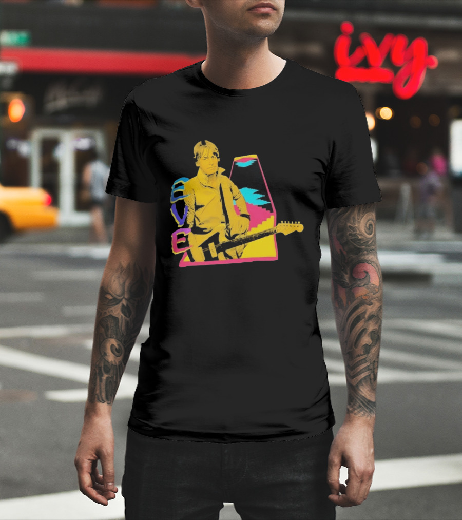 Steve Perry 80s Rock Vibes Retro Guitar T-Shirt