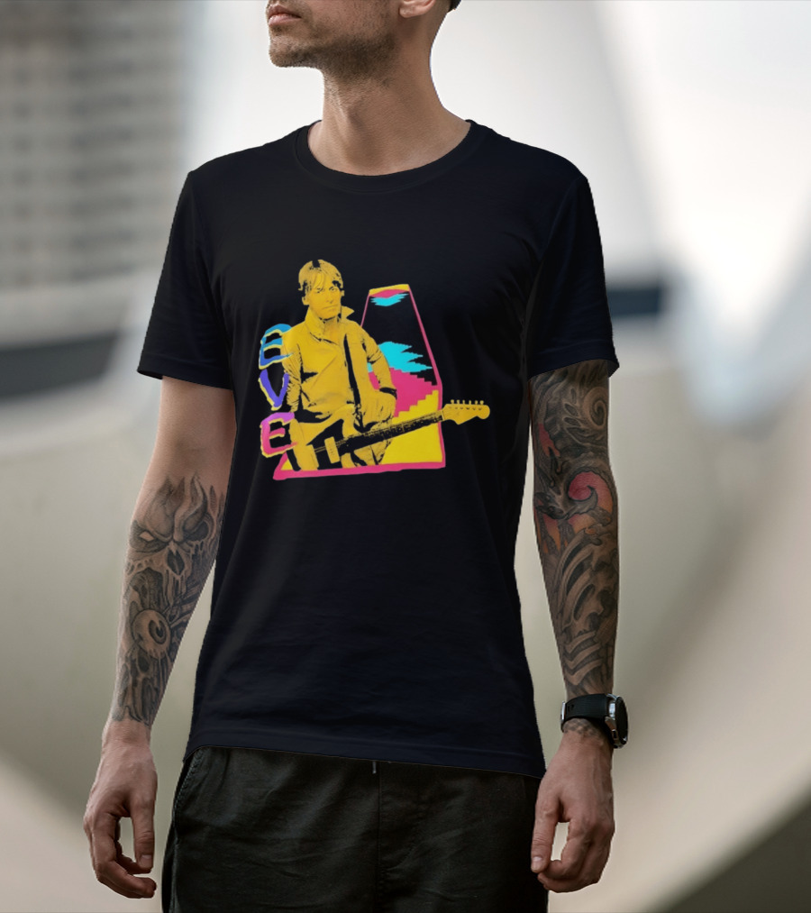Steve Perry 80s Rock Vibes Retro Guitar T-Shirt
