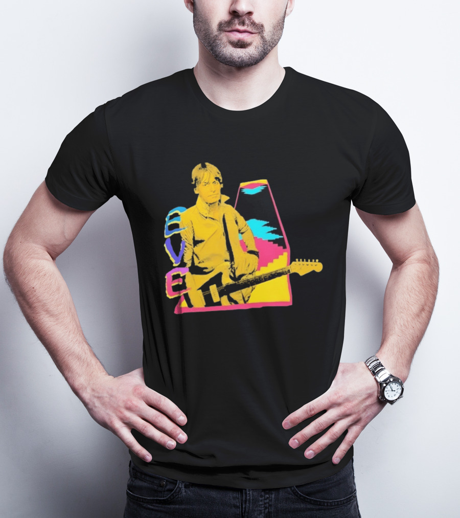 Steve Perry 80s Rock Vibes Retro Guitar T-Shirt