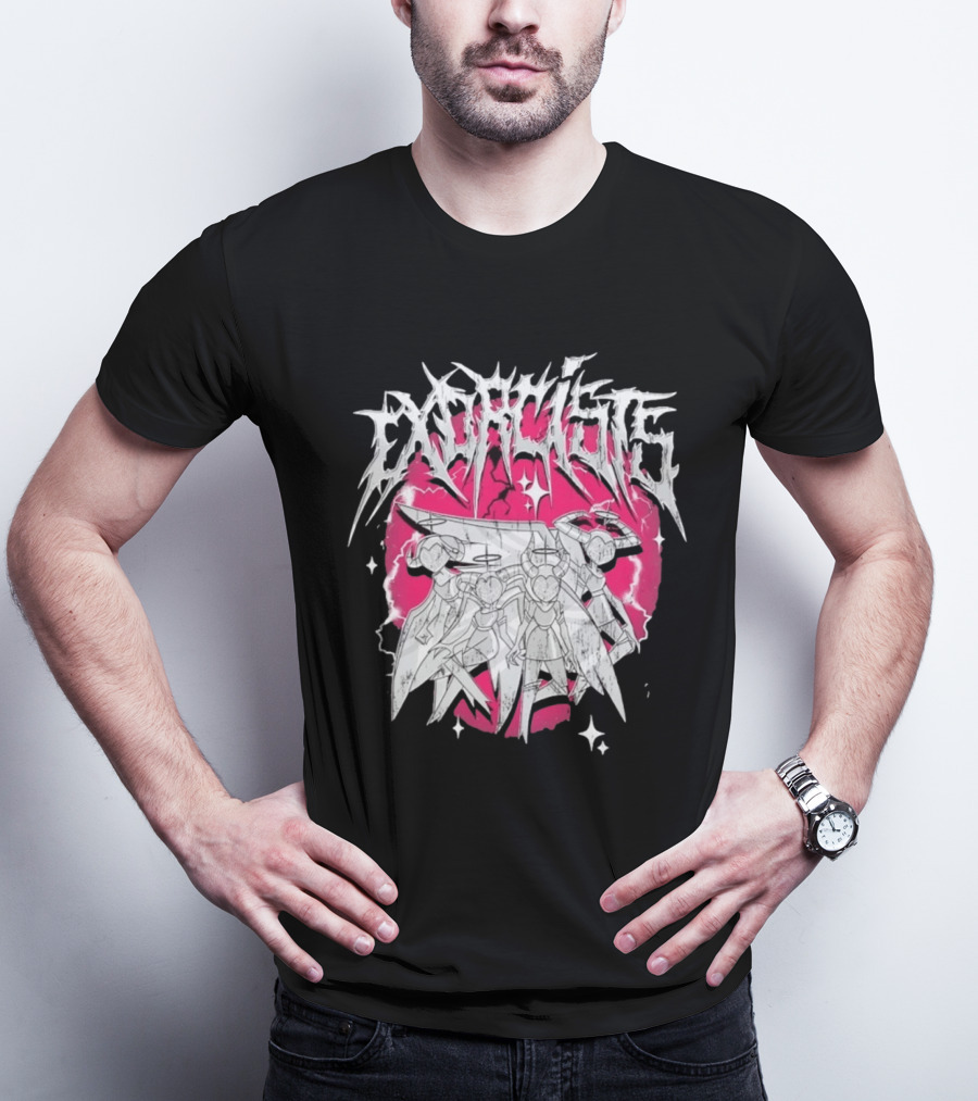 Exorcist Hazbin Hotel Metal Style Adam Lute T-Shirt