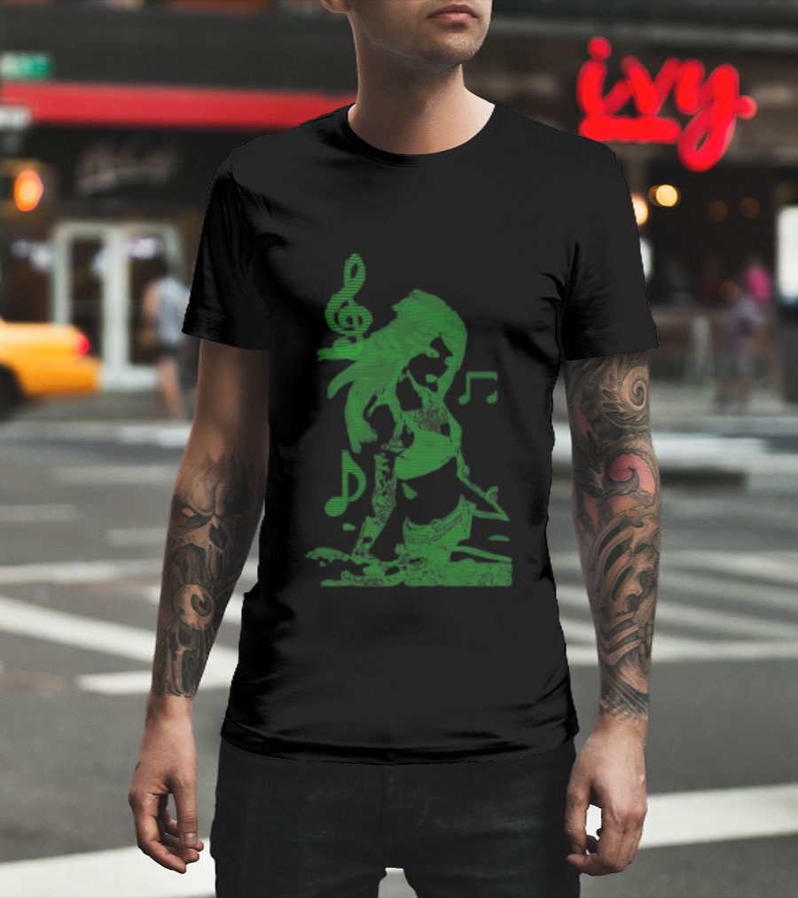 6Arelyhuman Store Digital Dancer Binary Musical Vibe T-Shirt