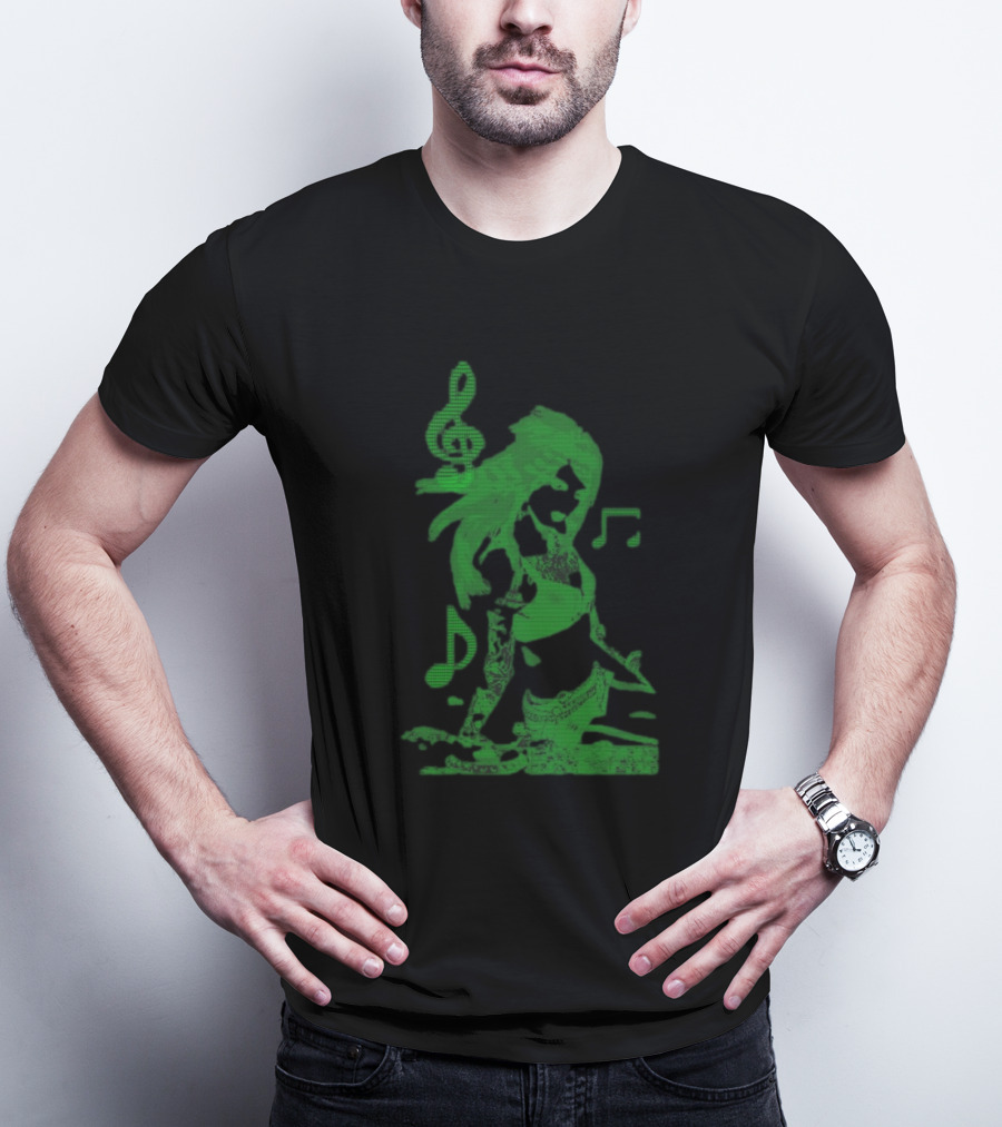 6Arelyhuman Store Digital Dancer Binary Musical Vibe T-Shirt