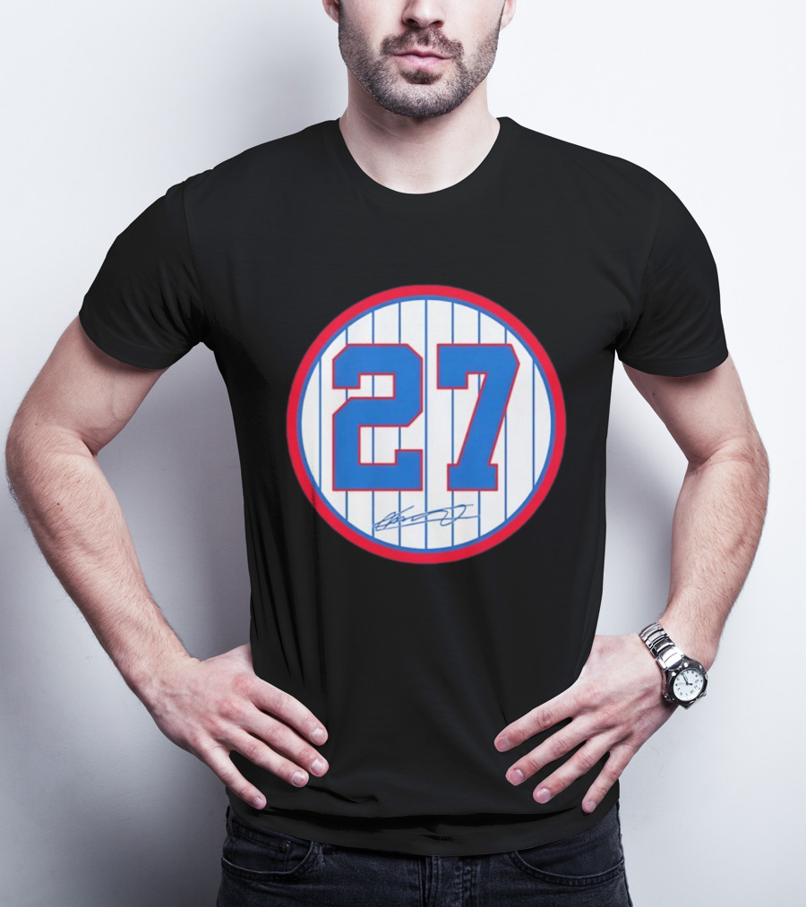 Vladimir Guerrero Number 27 Montreal Expos Team Signed Jersey Patch T-Shirt