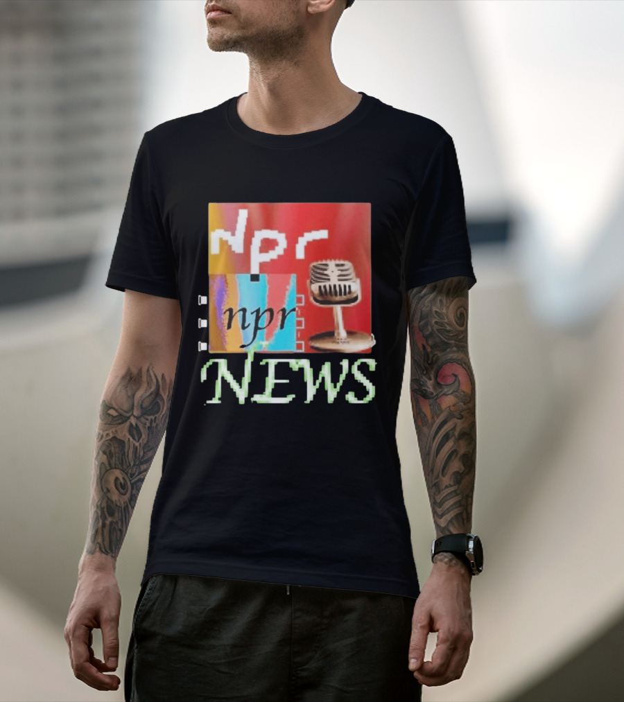NPR News Public Radio Microphone Icon Podcast T-Shirt
