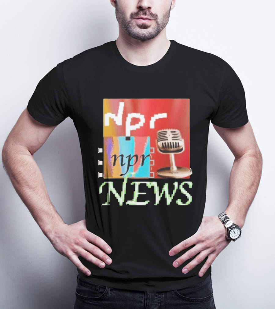 NPR News Public Radio Microphone Icon Podcast T-Shirt