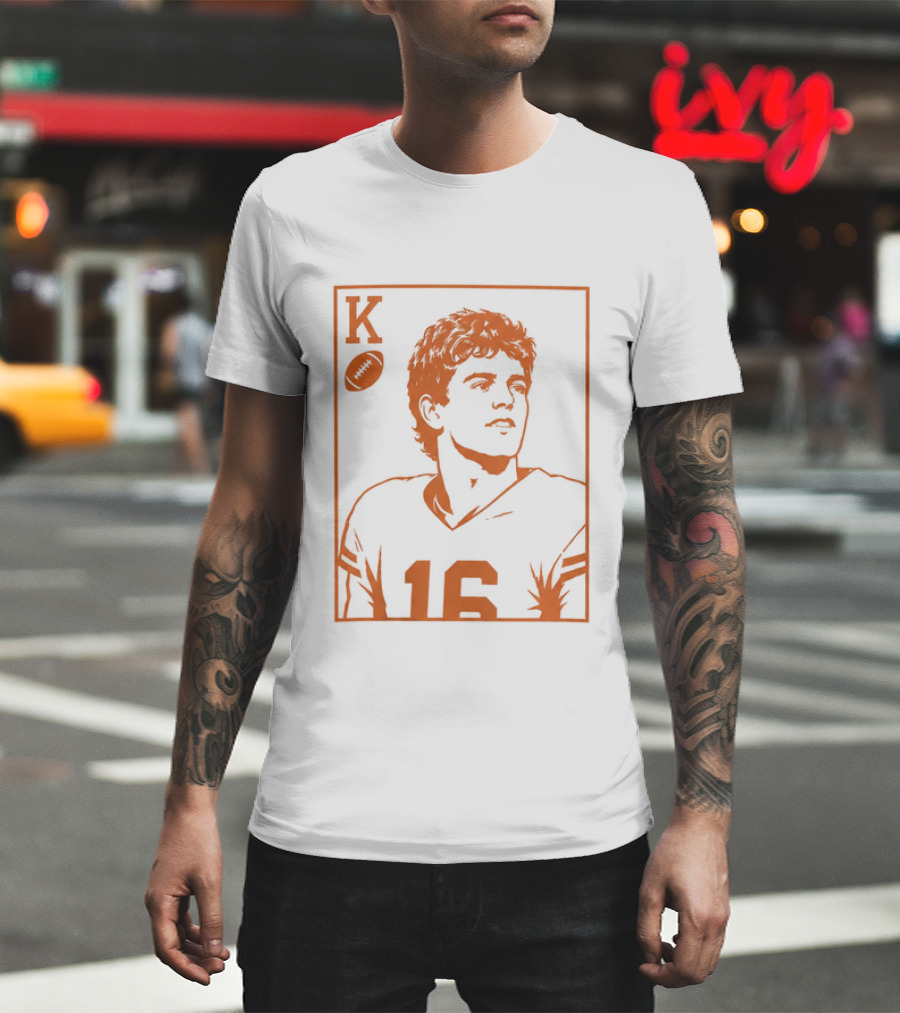 Arch Manning KO Football Card 16 T-Shirt
