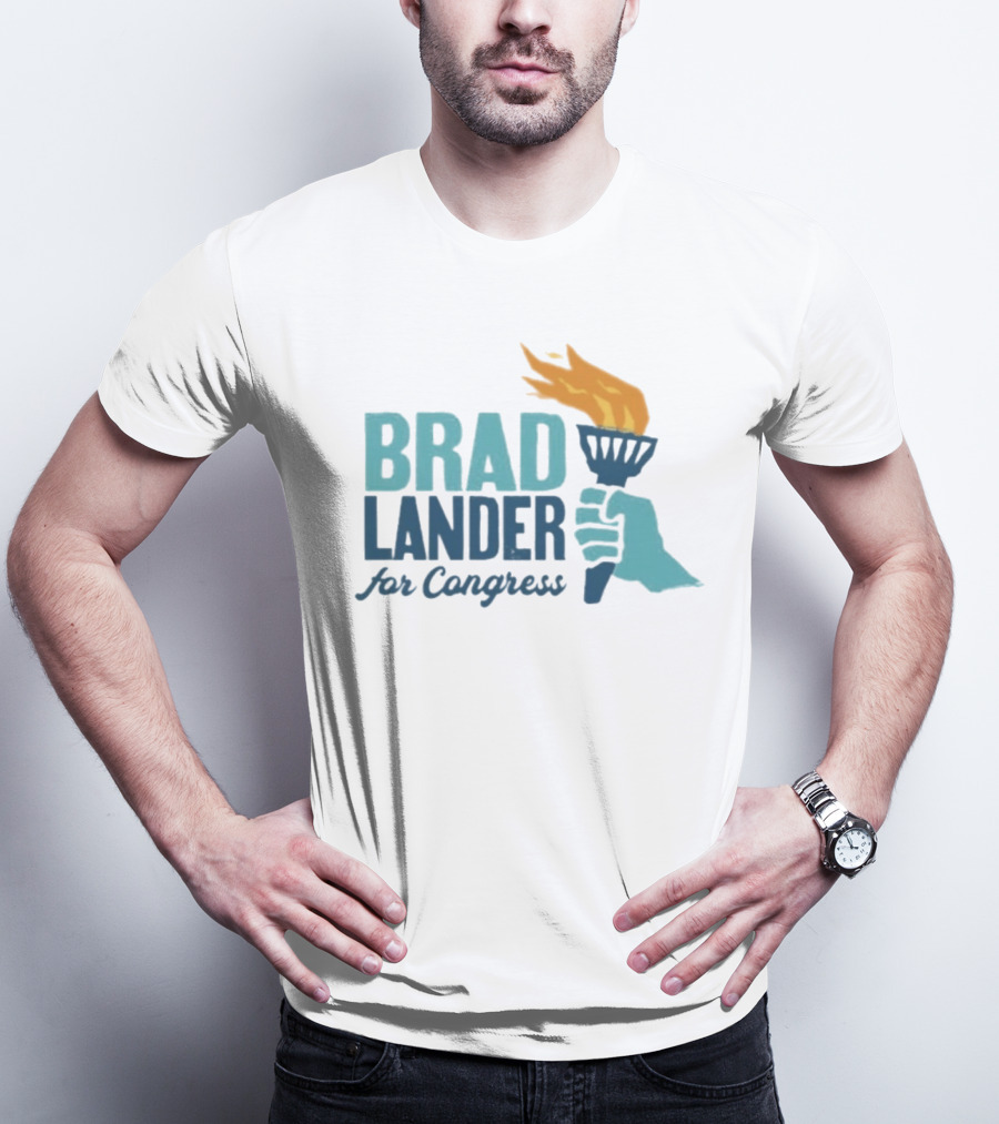 Brad Lander For Congress Torch T-Shirt