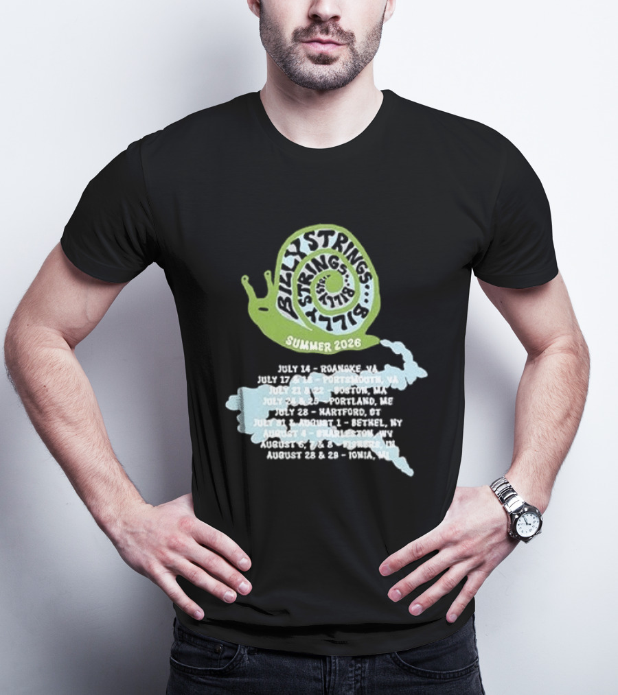 Billy Strings Summer 2026 Snail Tour Dates July August Schedule T-Shirt