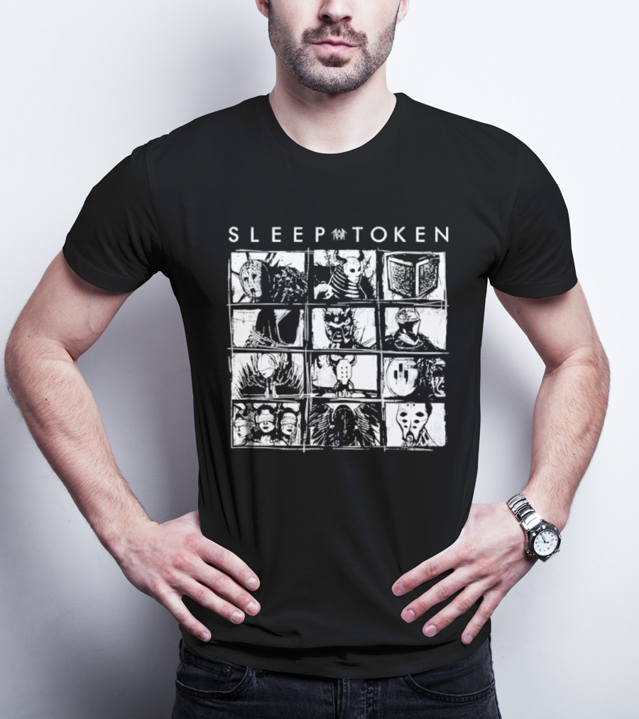 Sleep Token Band Grid Metal Music T-Shirt