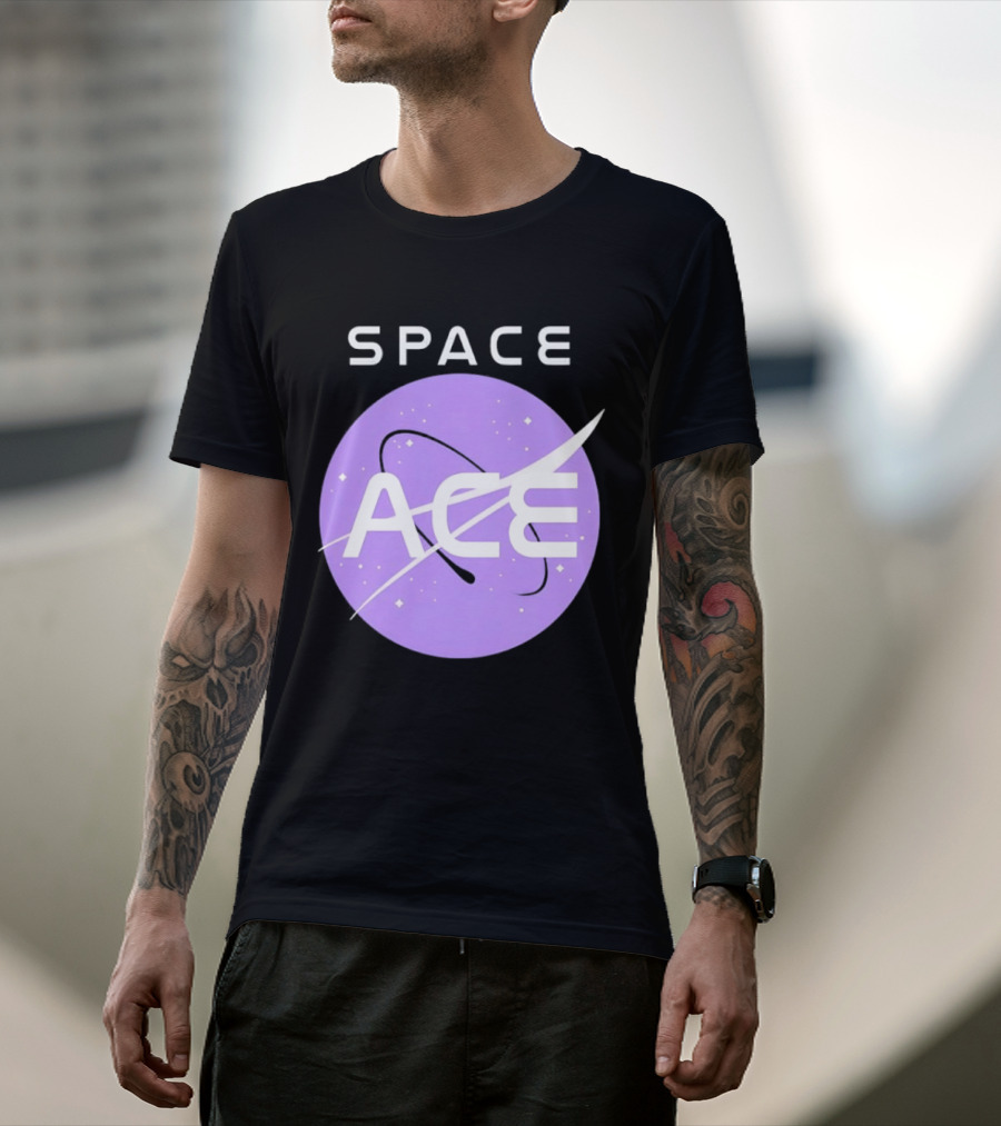 Space Ace NASA Astronomy Galaxy Iconic Insignia T-Shirt
