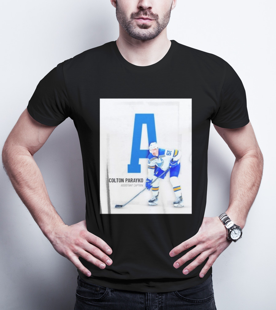 Colton Parayko St Louis Blues Assistant Captain No 55 Hockey Player T-Shirt