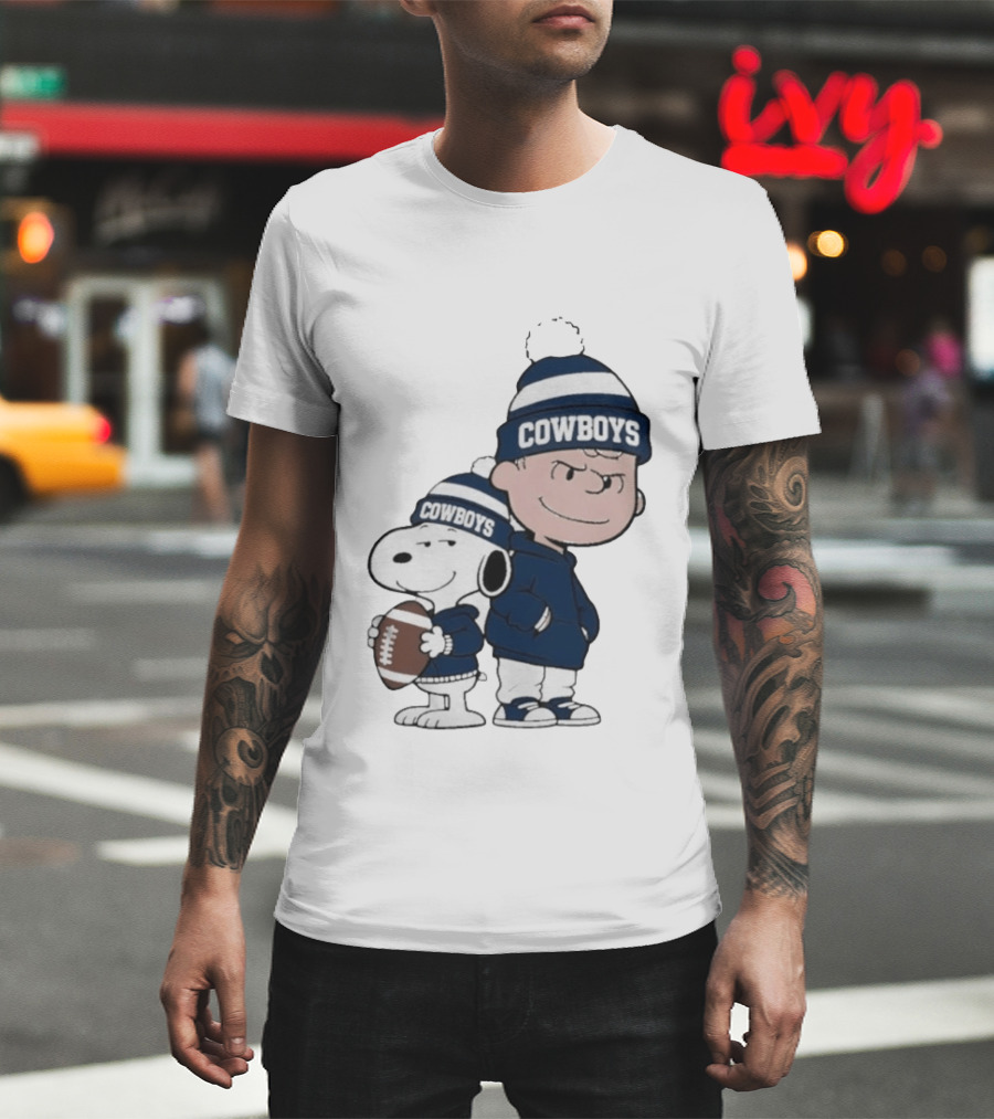 Snoopy Charlie Cowboys Football Fan T-Shirt