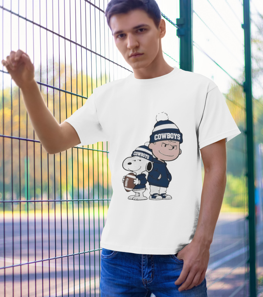 Snoopy Charlie Cowboys Football Fan T-Shirt