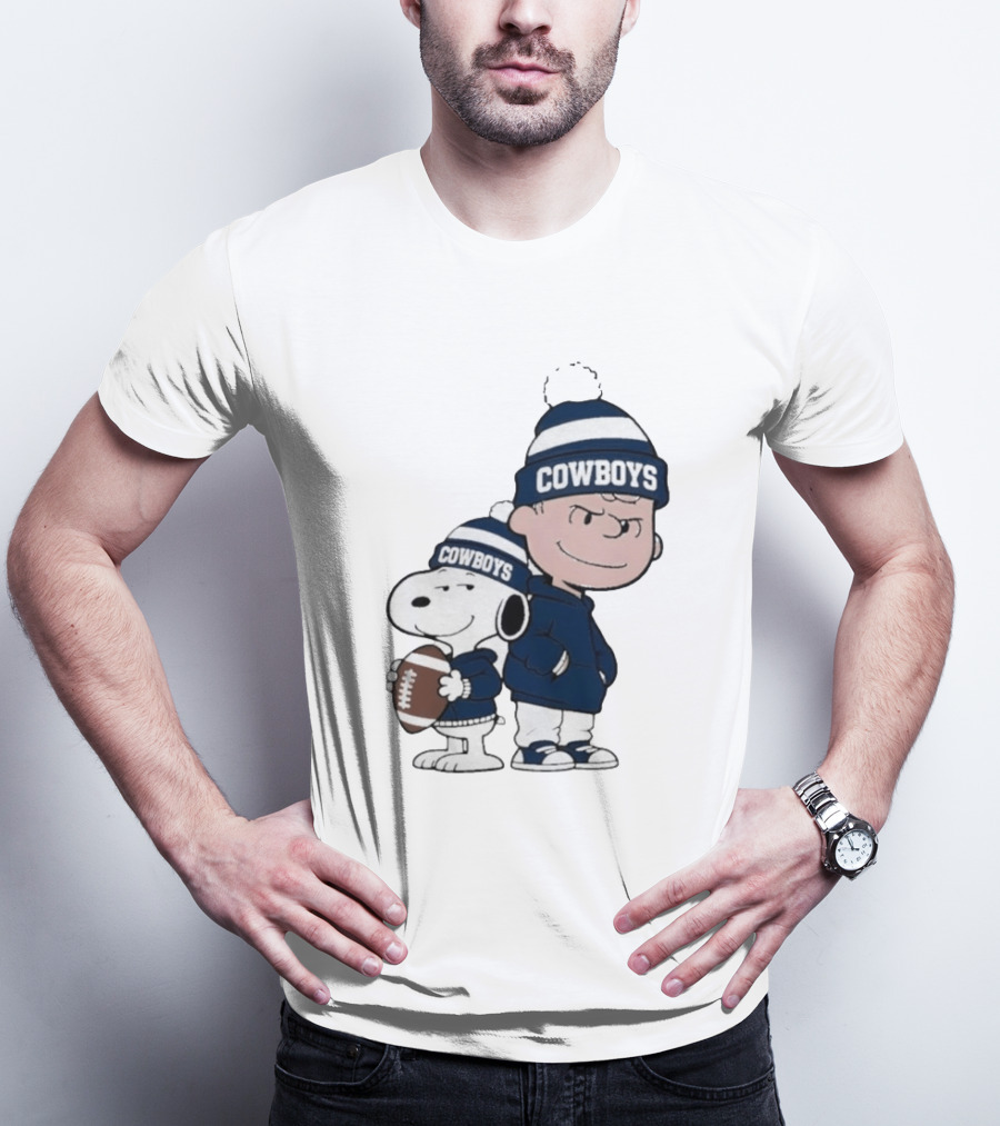 Snoopy Charlie Cowboys Football Fan T-Shirt