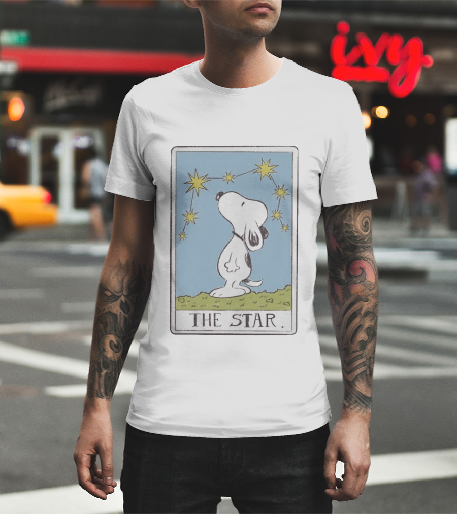Snoopy The Star Tarot Card With Constellation T-Shirt