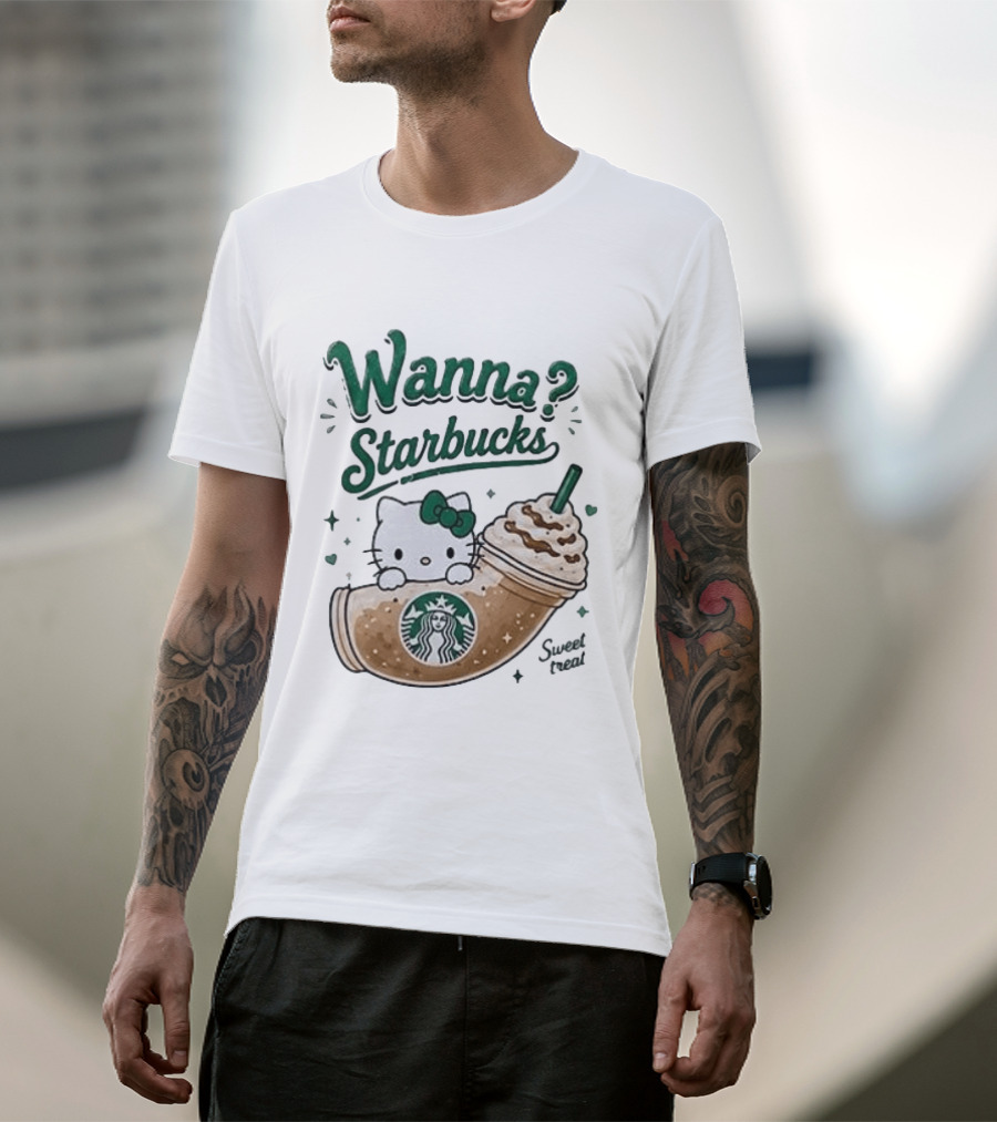 Wanna Starbucks Hello Kitty Sweet Treat T-Shirt