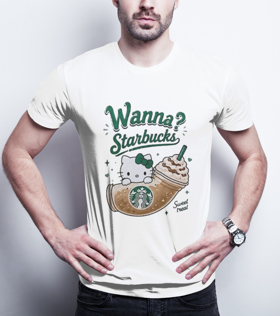 Wanna Starbucks Hello Kitty Sweet Treat T-Shirt