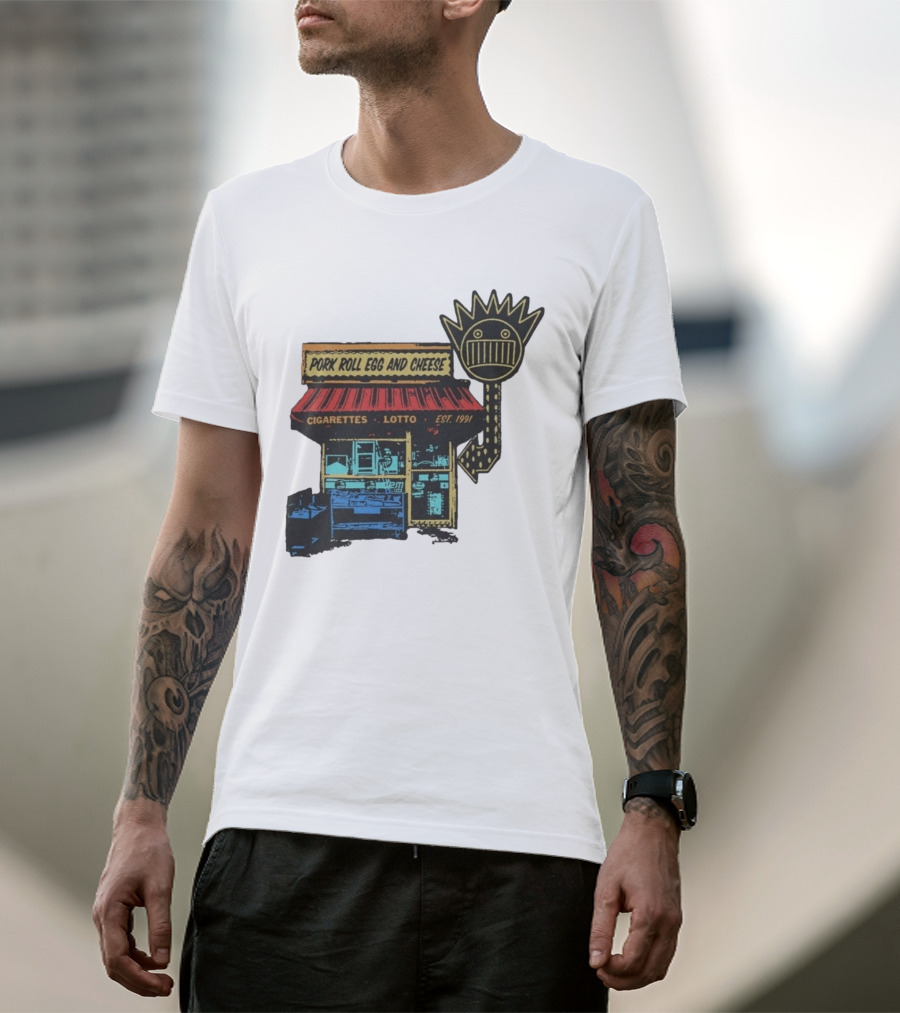 Ween Pork Roll Egg And Cheese Cigarettes Lotto 1991 Storefront T-Shirt