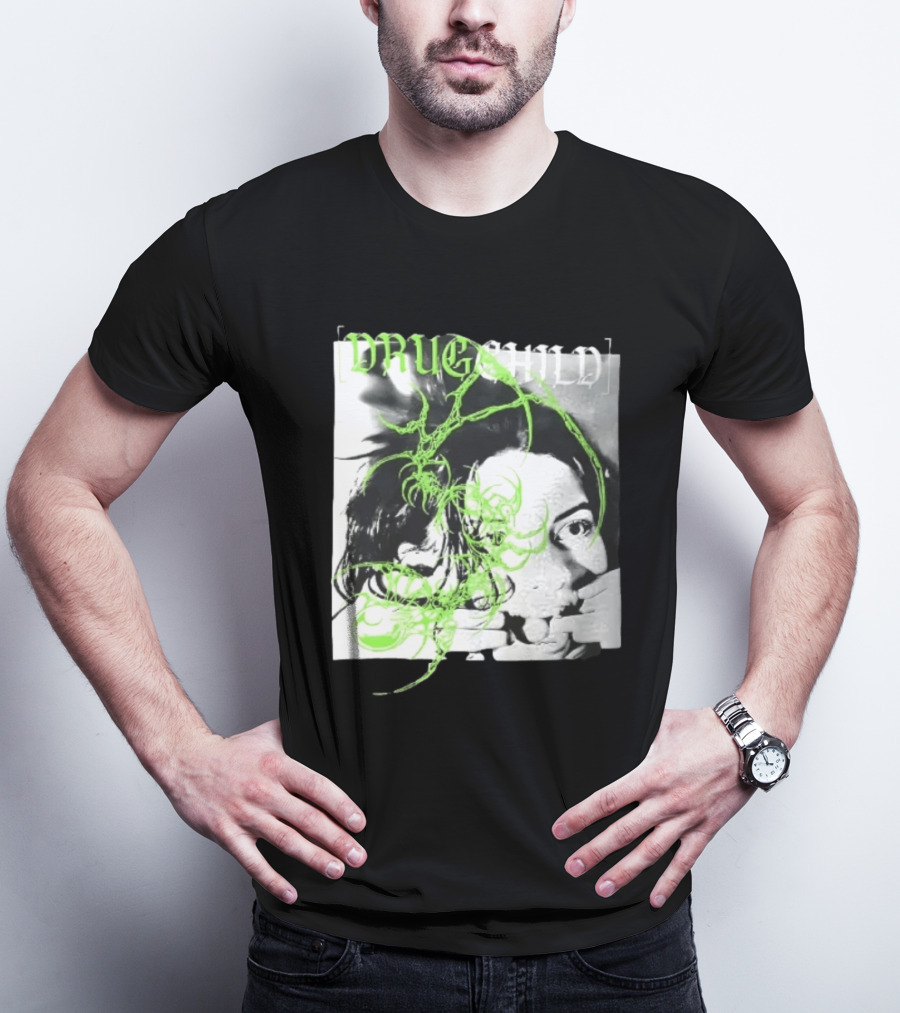 Drugchild Green Cyber Sigilism High Contrast No Depth Just Death And Decay T-Shirt