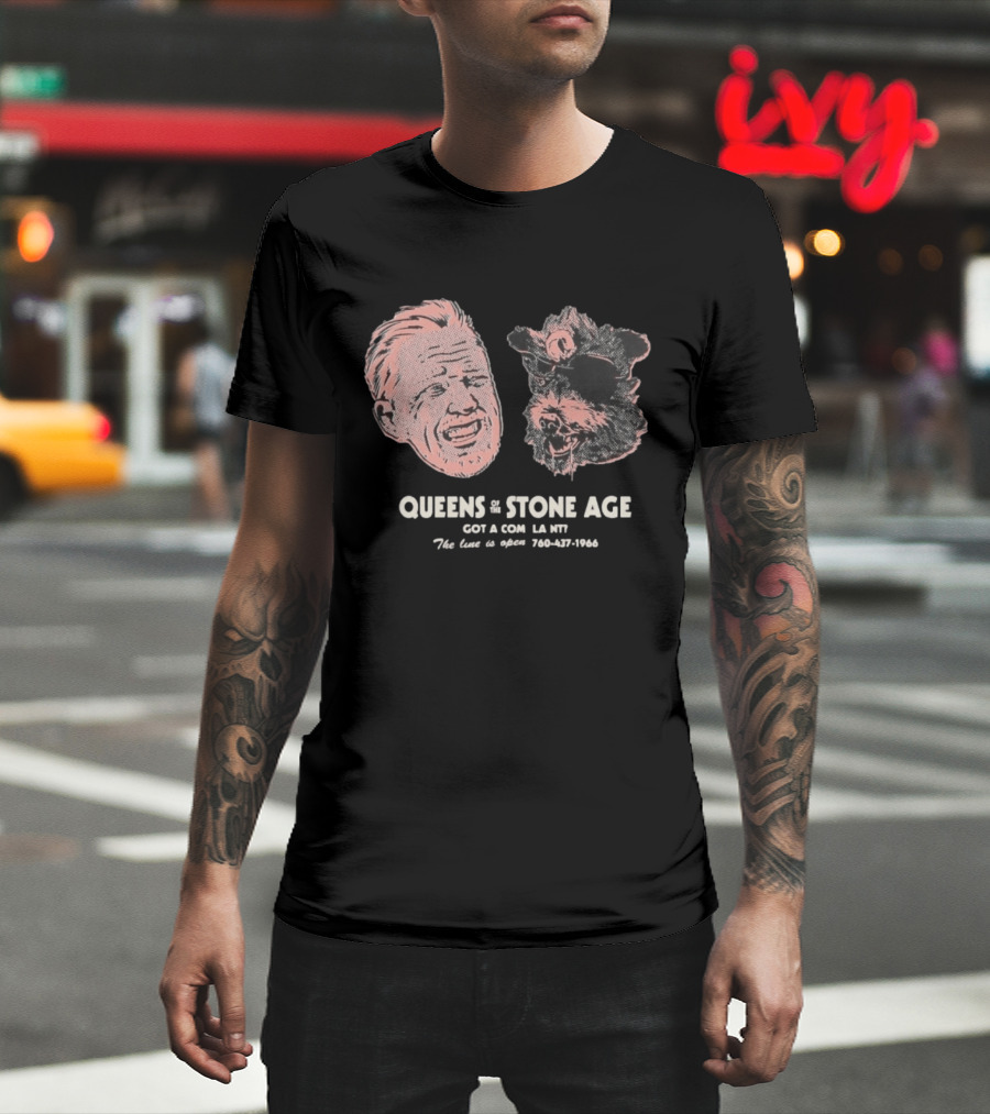 Queens Of The Stone Age Got A Compl La Nv The Line Is Open 760 437 1966 T-Shirt