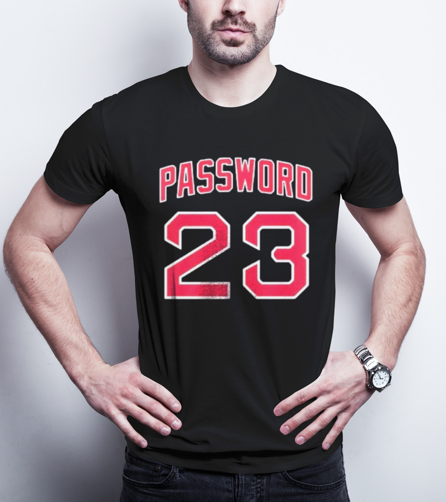 Boston Red Sox Password 23 Worcester Name And Number T-Shirt