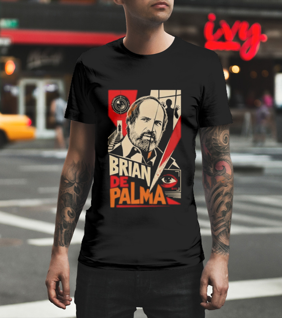 Brian De Palma Cinematic Visionary Red Eye Montages T-Shirt
