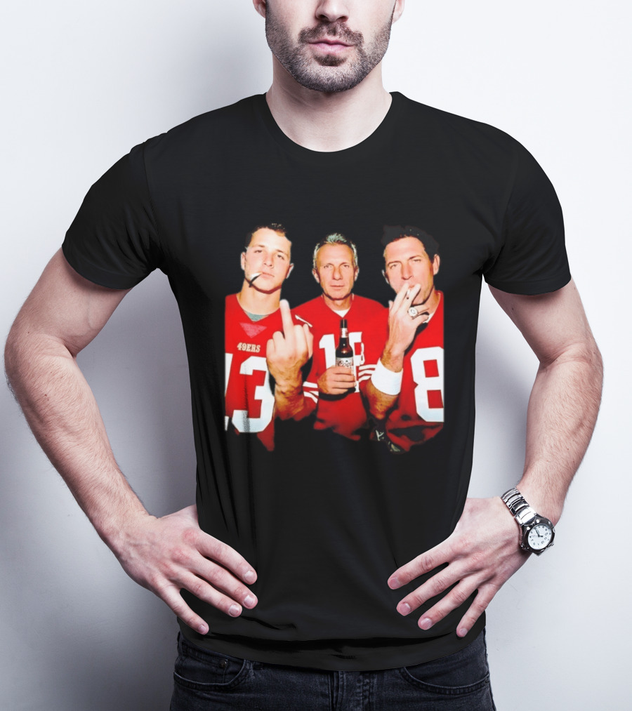Brock Purdy Joe Montana Steve Young 49ers Legends NFL Players T-Shirt