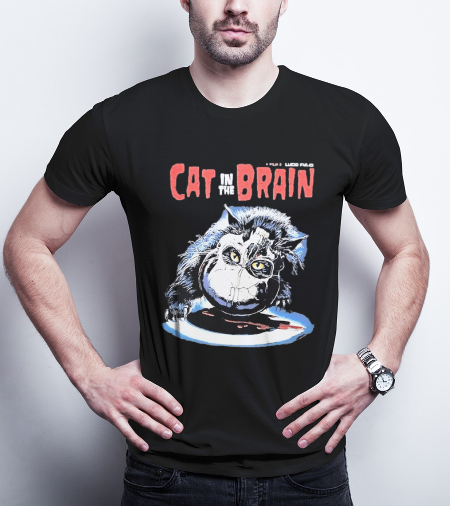 Lucio Fulci Cat In The Brain Horror Movie Graphic Novelty T-Shirt