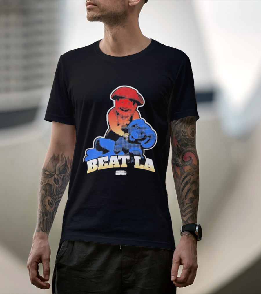 San Francisco 49ers Beat LA Rams Retro Style Football Rivalry T-Shirt