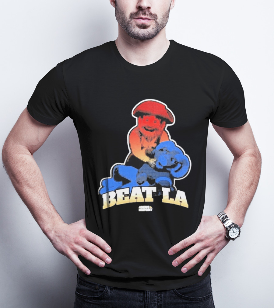 San Francisco 49ers Beat LA Rams Retro Style Football Rivalry T-Shirt