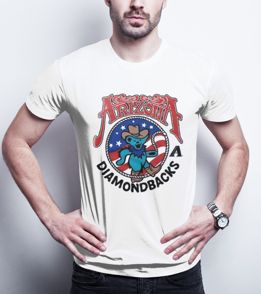 Arizona Diamondbacks Grateful Dead Americana Cowboy Bear T-Shirt