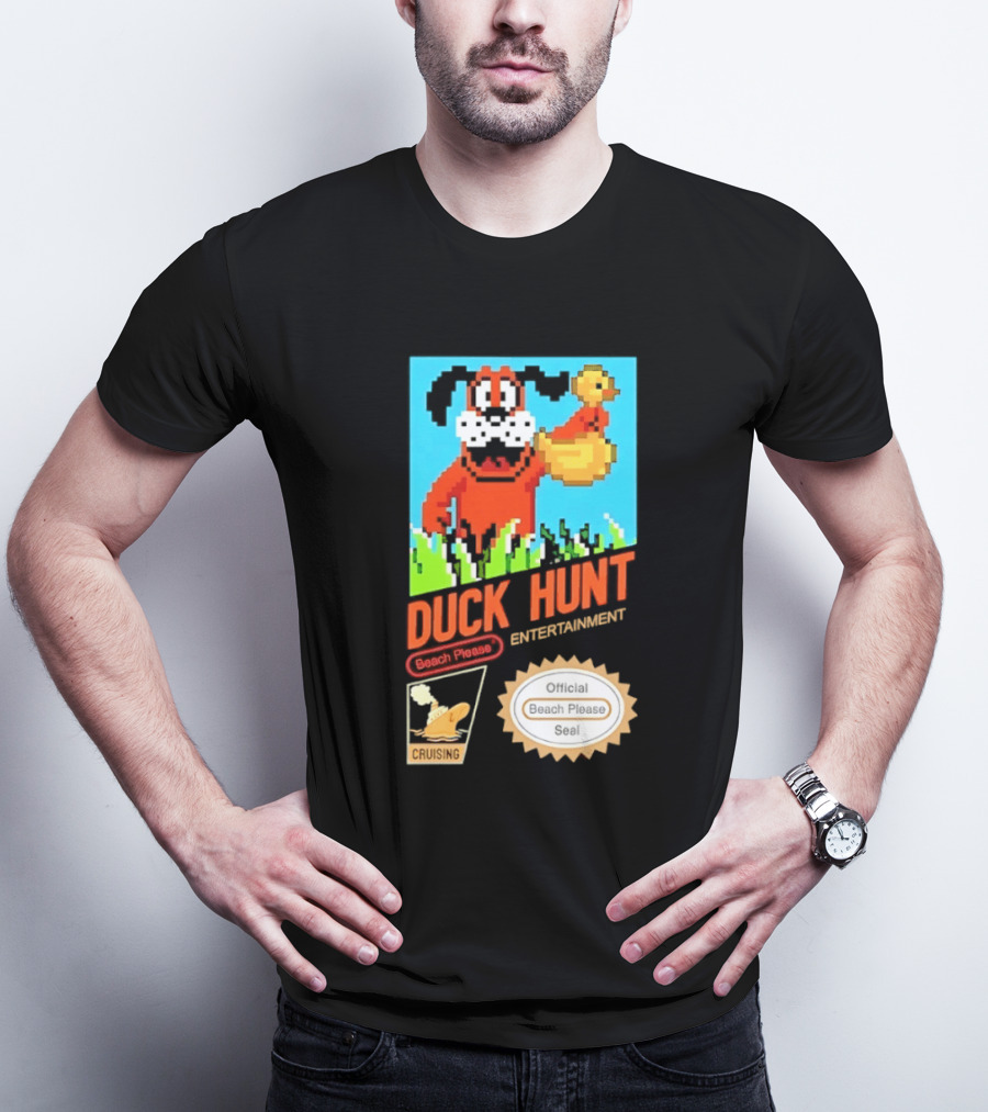 Duck Hunt Entertainment Beach Please Cruising Gaming T-Shirt