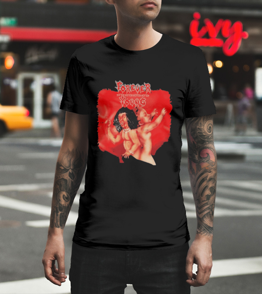 Forever Young Gothic Dark Aesthetic Baby Rebel T-Shirt