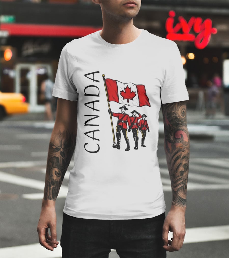 Canada Flag Royal Canadian Mounted Police Parade T-Shirt