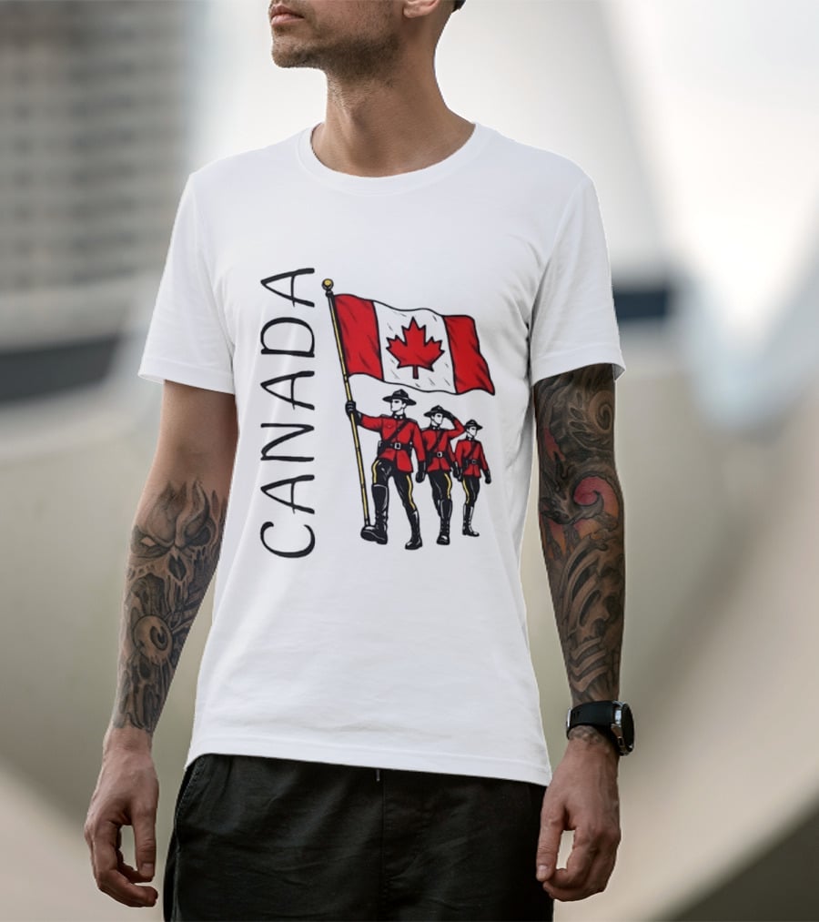 Canada Flag Royal Canadian Mounted Police Parade T-Shirt
