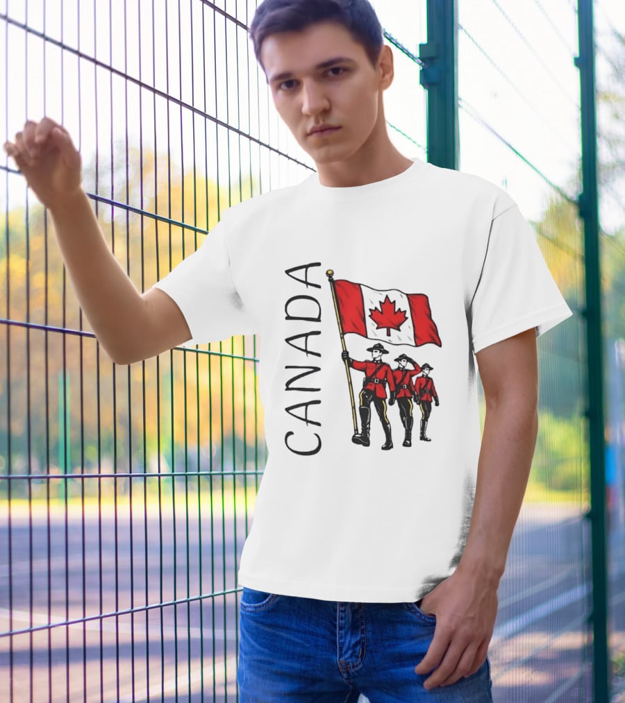 Canada Flag Royal Canadian Mounted Police Parade T-Shirt