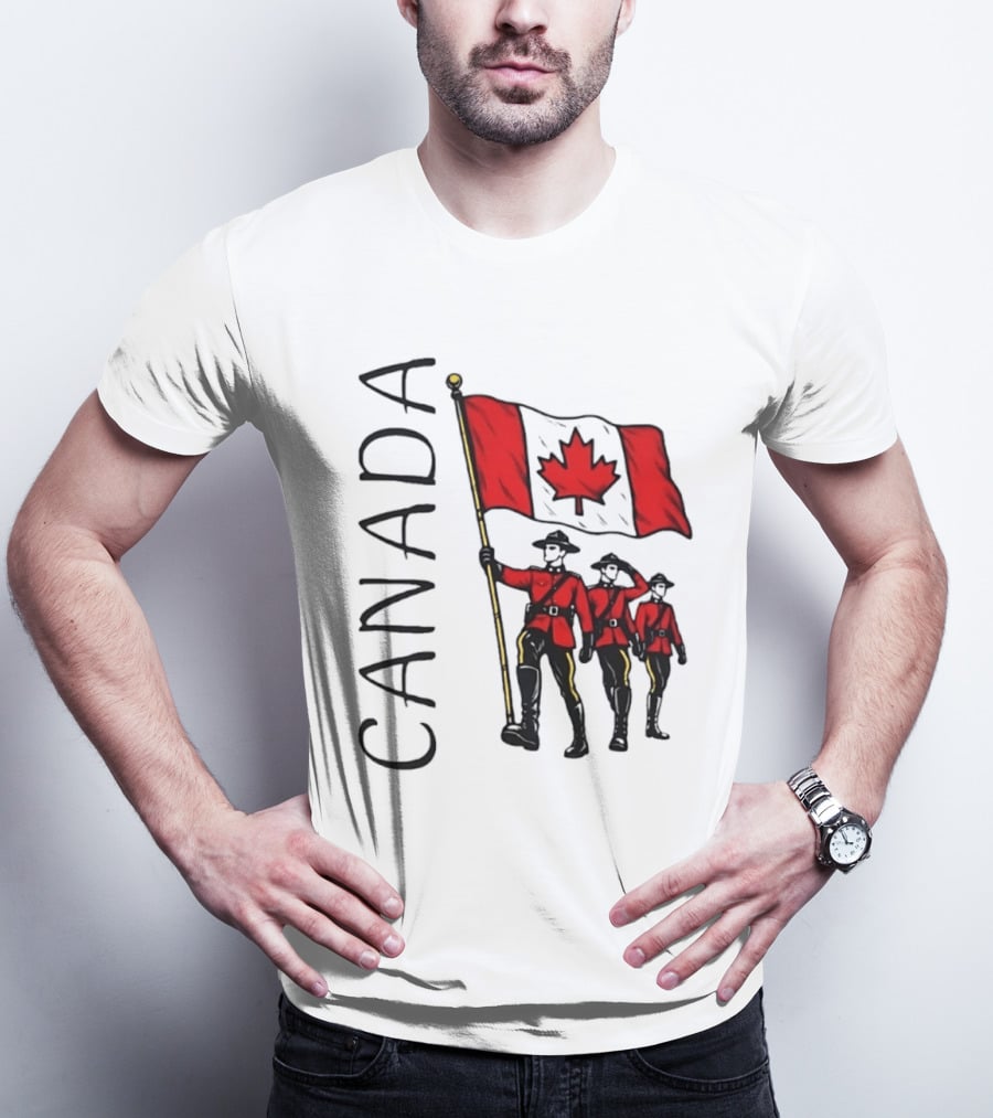 Canada Flag Royal Canadian Mounted Police Parade T-Shirt