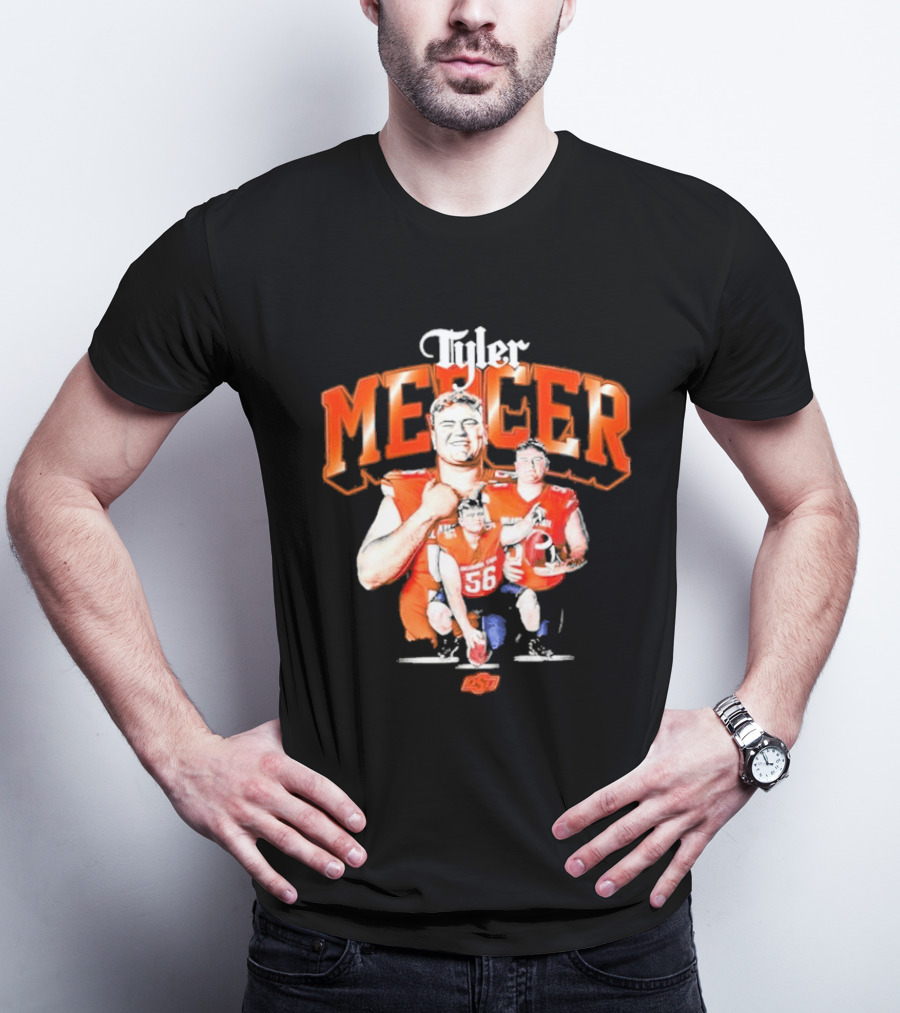 Tyler Mercer Oklahoma State Football Player Number 56 T-Shirt