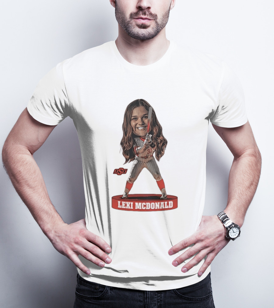 Lexi McDonald Oklahoma State Softball OSU Athlete Caricature T-Shirt