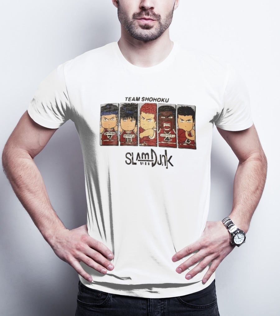 Team Shohoku Slam Dunk Sakuragi Hanamichi Rukawa Kaede Akagi Takenori Miyagi Ryota T-Shirt