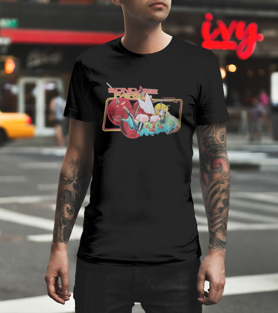 Bondage Fairies Anime Fairy On Caterpillar With Cherries T-Shirt