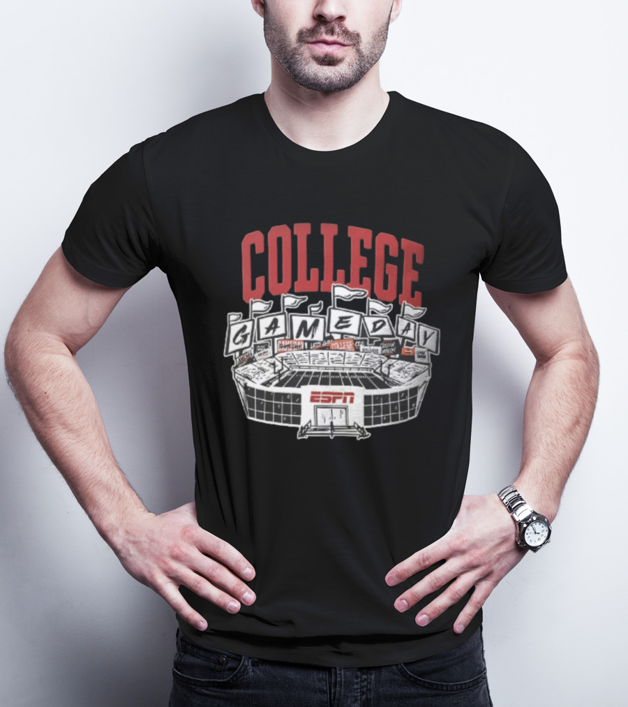 ESPN College GameDay Stadium Flags And Field T-Shirt
