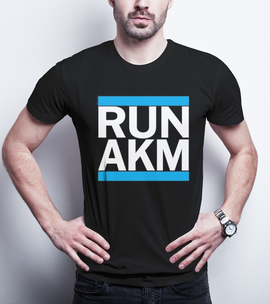 RUN AKM Streetwear Bold Typography Fashion T-Shirt