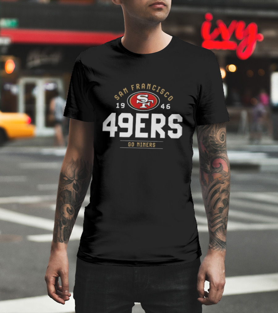 San Francisco 49ers 1946 Go Niners Oval SF Logo Classic 49ers Fan T-Shirt