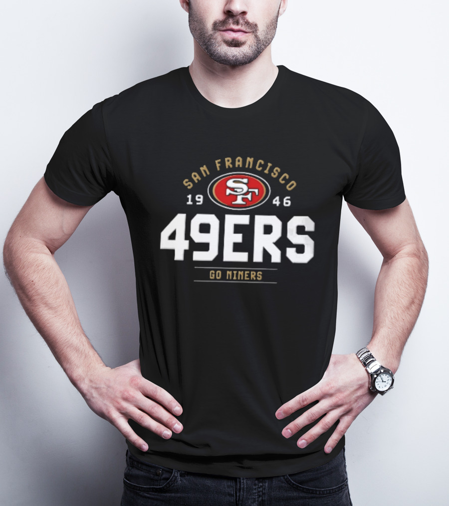 San Francisco 49ers 1946 Go Niners Oval SF Logo Classic 49ers Fan T-Shirt