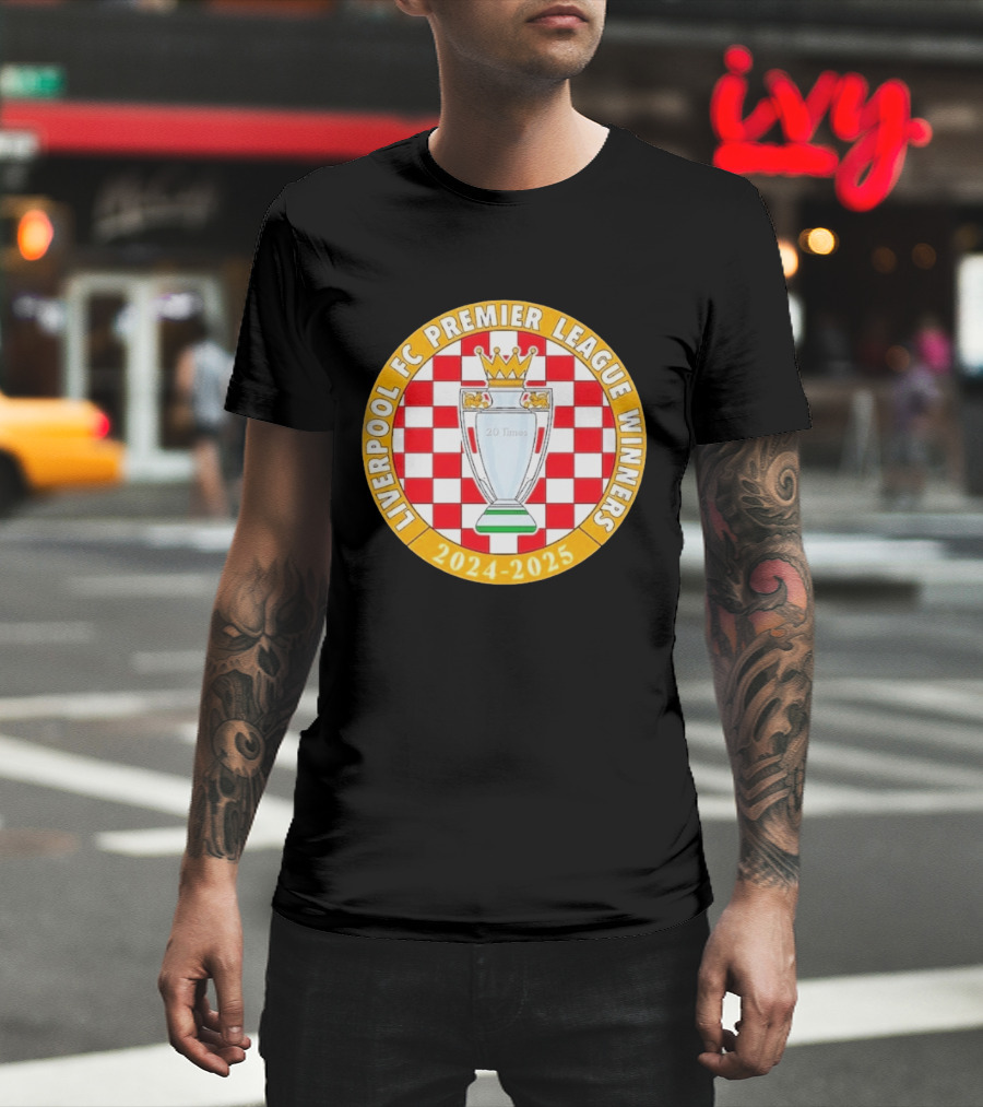 Liverpool FC Premier League Winners 2024 2025 20 Times T-Shirt